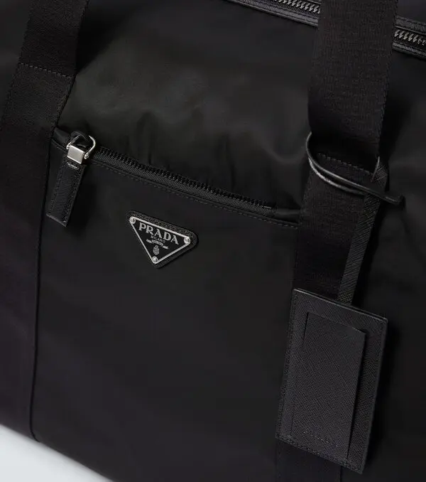 Prada Re-nylon Leather-trimmed Duffle Bag