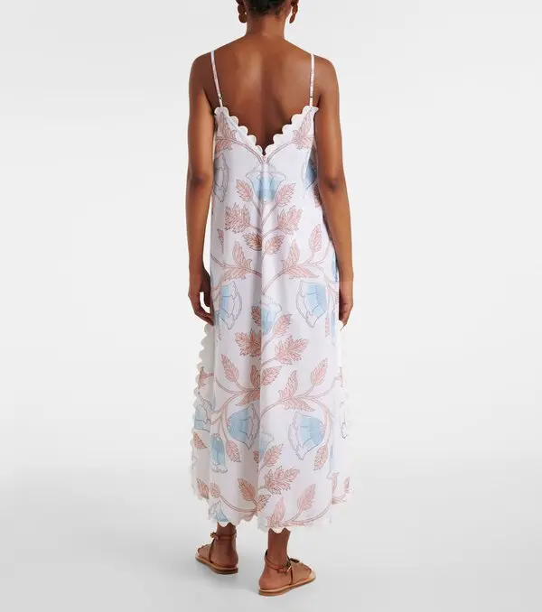 JULIET DUNN Printed Cotton Slip Dress