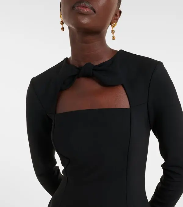 Oscar De La Renta Cutout Wool-blend Midi Dress