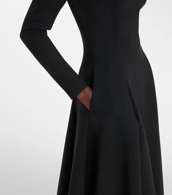 Oscar De La Renta Cutout Wool-blend Midi Dress