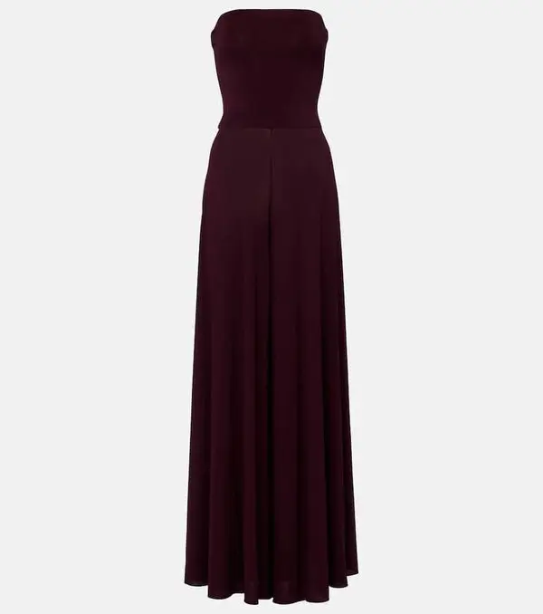 Alaïa Jersey Jumpsuit - Burgundy