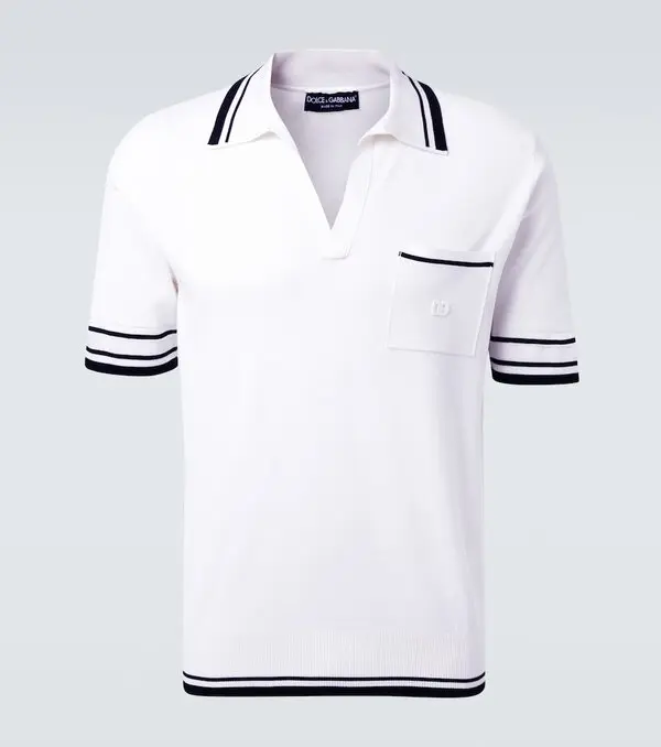 Dolce & Gabbana Silk-blend Polo Shirt