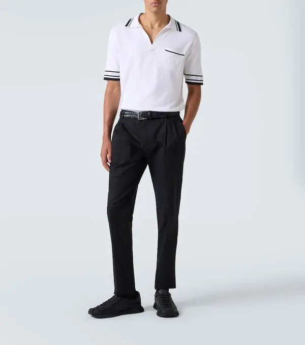 Dolce & Gabbana Silk-blend Polo Shirt