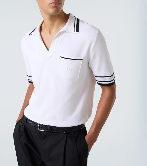 Dolce & Gabbana Silk-blend Polo Shirt
