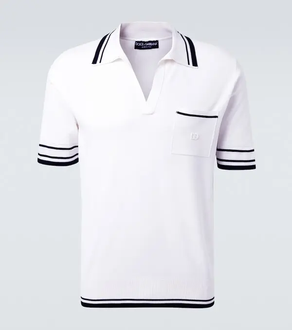 Dolce & Gabbana Silk-blend Polo Shirt