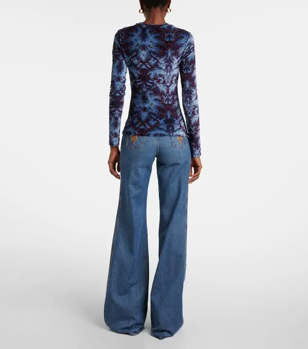 Etro Printed Jersey Top
