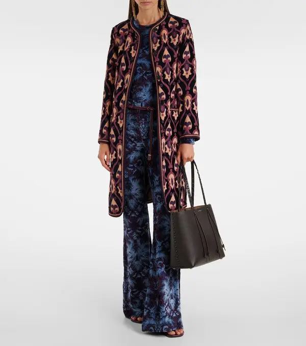 Etro Printed Jersey Top - Blue