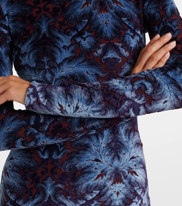 Etro Printed Jersey Top - Blue