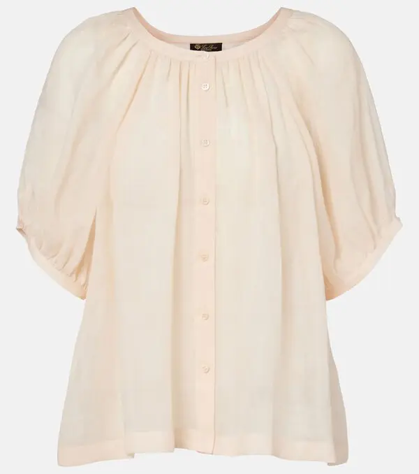 Loro Piana Gritt Ramie Blouse - Orange
