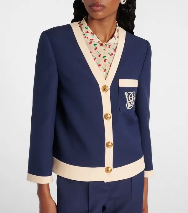 Valentino Garavani Embroidered Wool And Silk Jacket