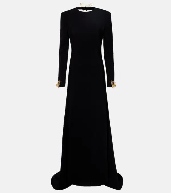 Oscar De La Renta Open-back Gown - Black