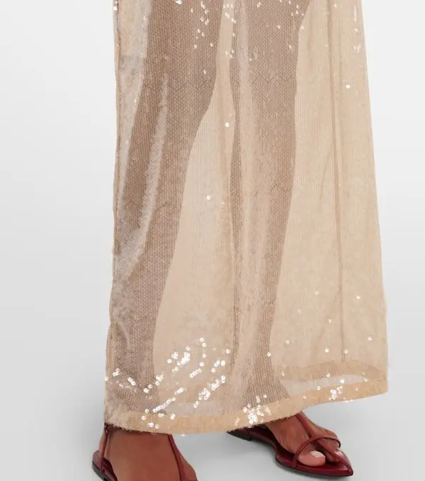 ADRIANA DEGREAS Sequined Maxi Dress