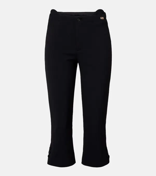 Victoria Beckham Logo Capri Pants - Black