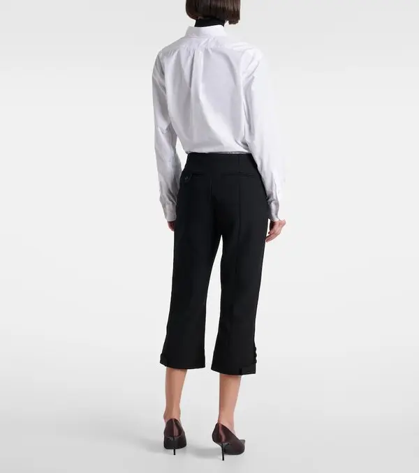 Victoria Beckham Cropped Logo Capri Pants