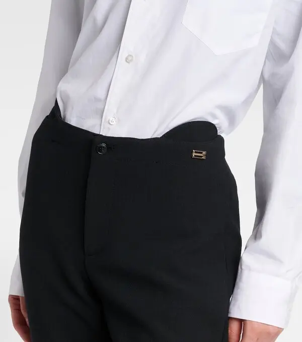 Victoria Beckham Cropped Logo Capri Pants