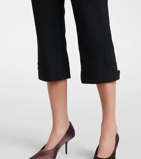Victoria Beckham Cropped Logo Capri Pants