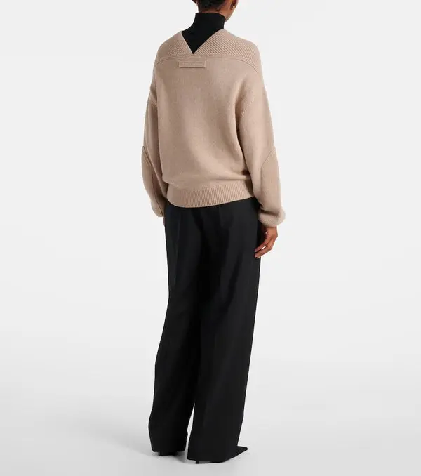 Victoria Beckham Wool And Cashmere Pullover - Beige
