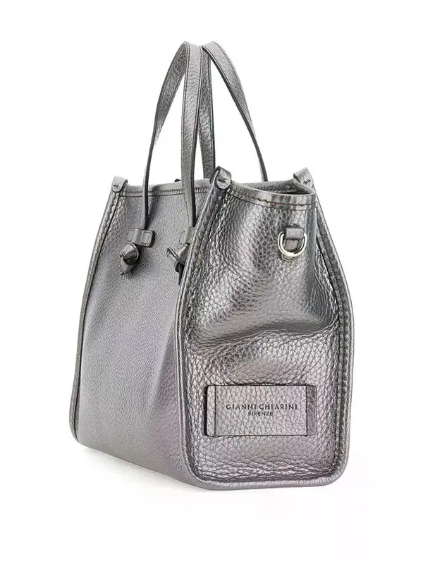 MARCELLA CLUB Leather Tote Bag - Grey