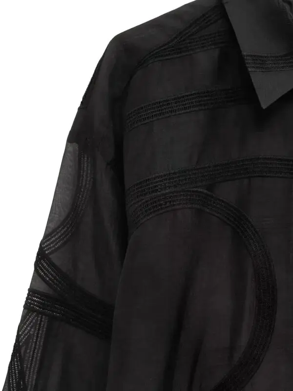 TOTEME Geometric-embroidered Shirt - Black
