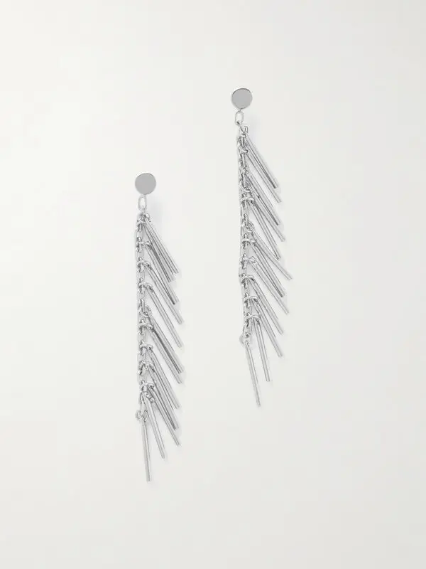 JIL SANDER Tone Dangle Earrings - Silver