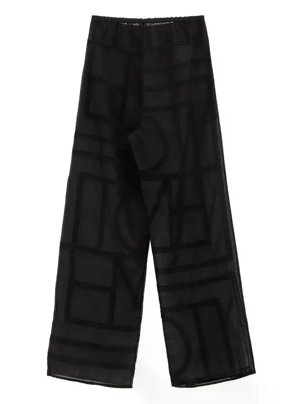 TOTEME Geometric-pattern Pants - Black