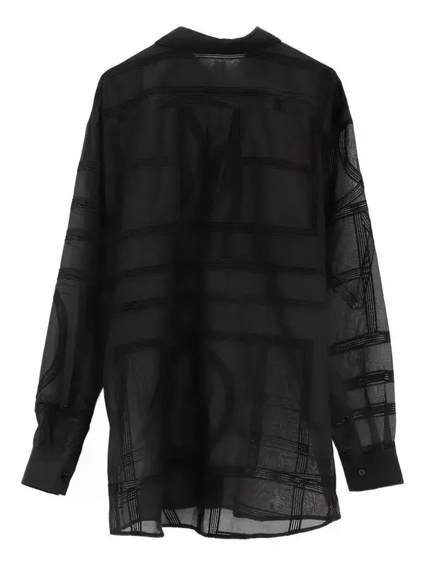 TOTEME Geometric-embroidered Shirt - Black