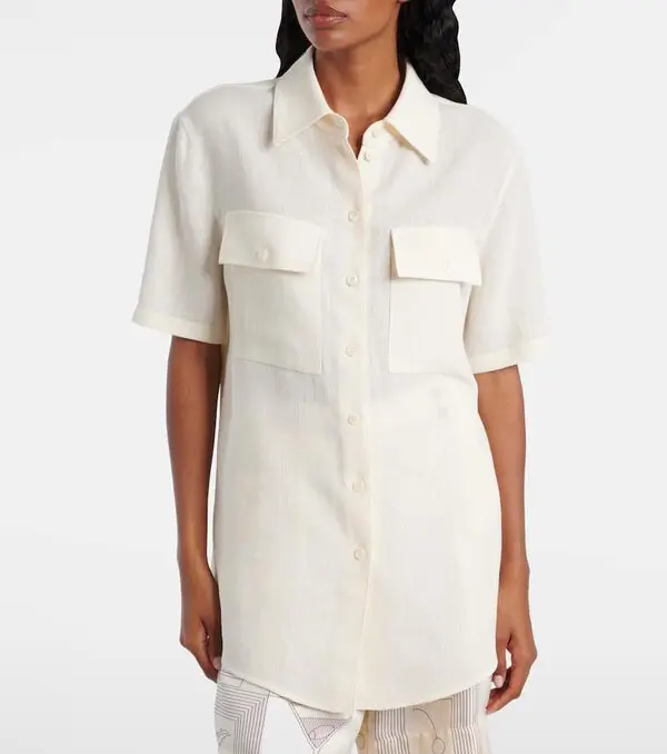 Loro Piana Shirley Linen Crepe Shirt