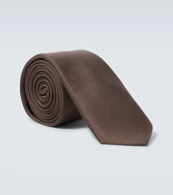 Dolce & Gabbana Silk Twill Tie - Brown