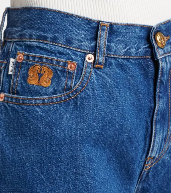 BLAZÉ MILANO Mid-rise Straight Leg Jeans