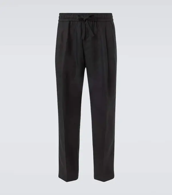 Dolce & Gabbana Linen Straight Leg Pants