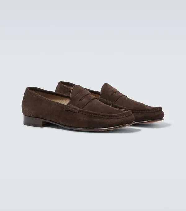 TOM FORD Suede Penny Loafers
