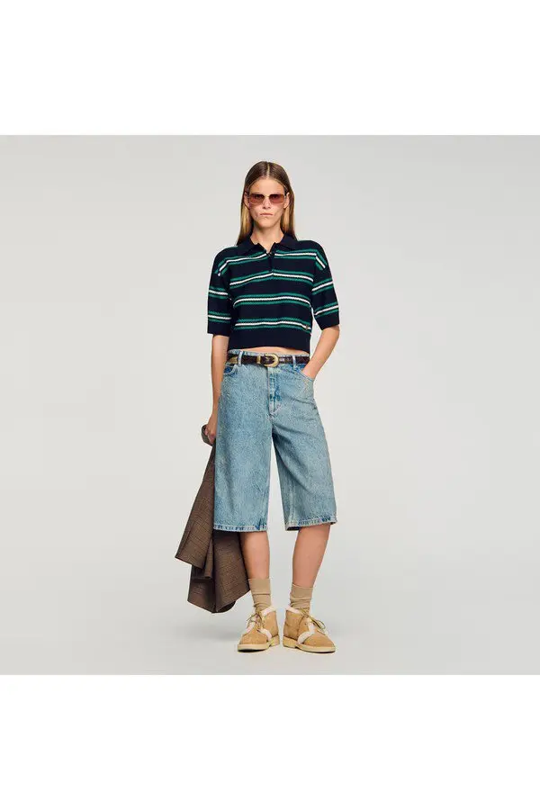 Sandro Mini Bubble Pleated Skirt