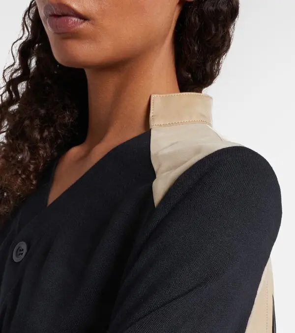 Sacai Cotton-blend Gabardine Cardigan