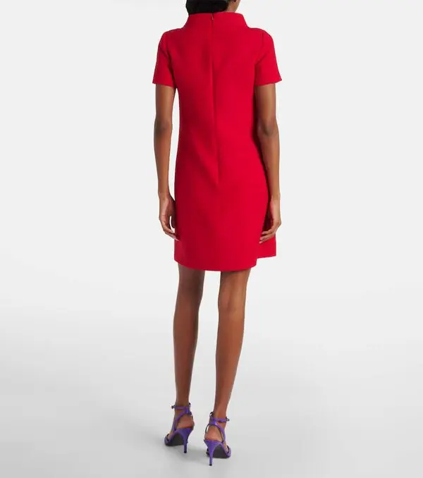 Valentino Garavani Embellished Wool And Silk Minidress