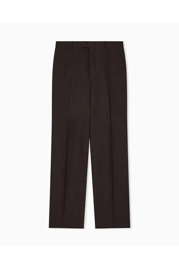 Emporio Armani Pure Linen Trousers - Natural