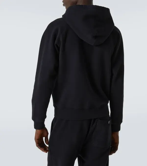 TOM FORD Cotton Jersey Zip-up Hoodie - Black