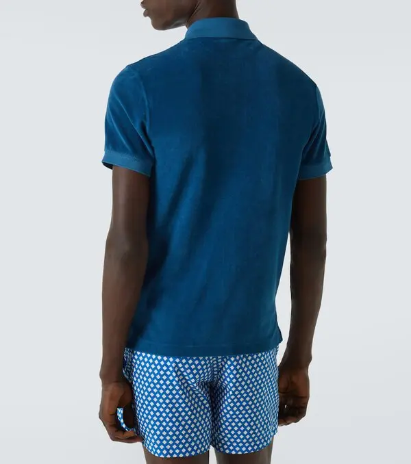 TOM FORD Cotton-blend Velvet Polo Shirt