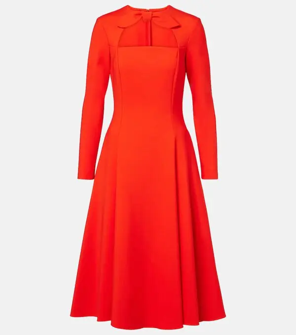 Oscar De La Renta Cutout Wool-blend Cocktail Dress