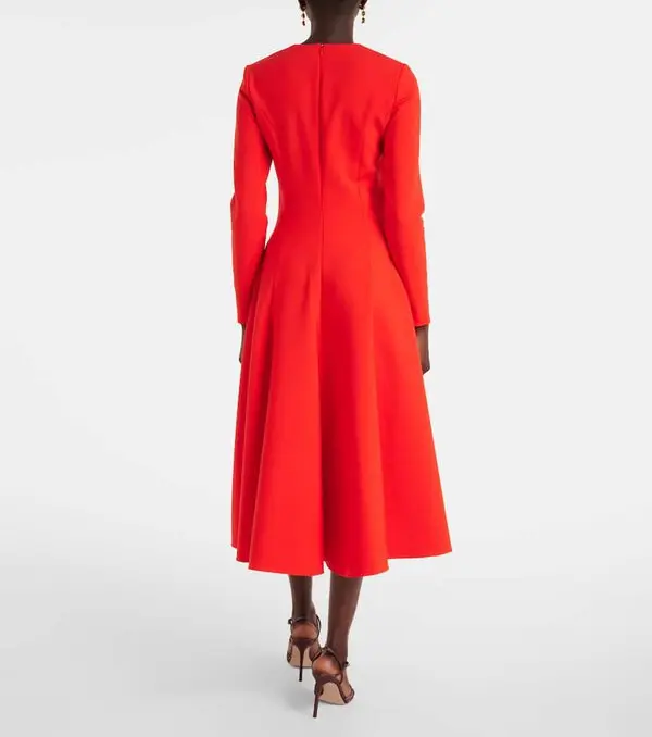 Oscar De La Renta Cutout Wool-blend Cocktail Dress