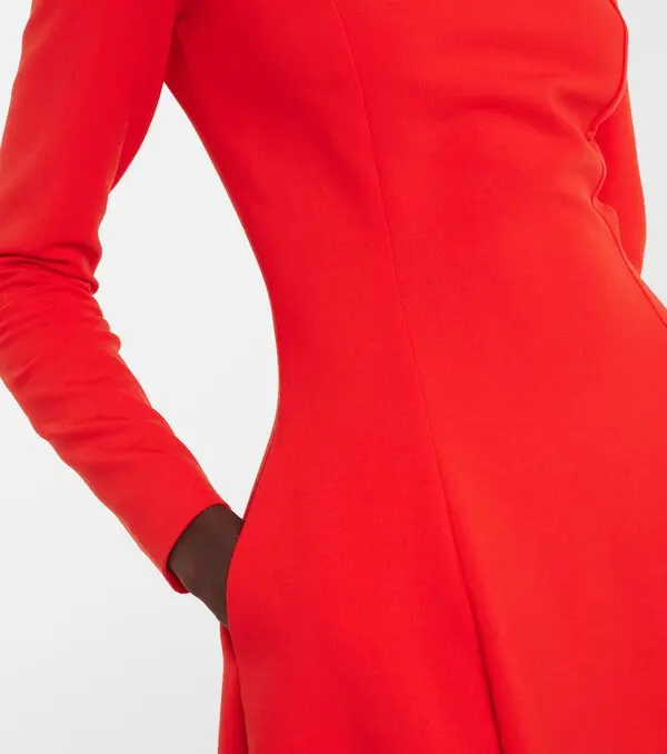 Oscar De La Renta Cutout Wool-blend Cocktail Dress