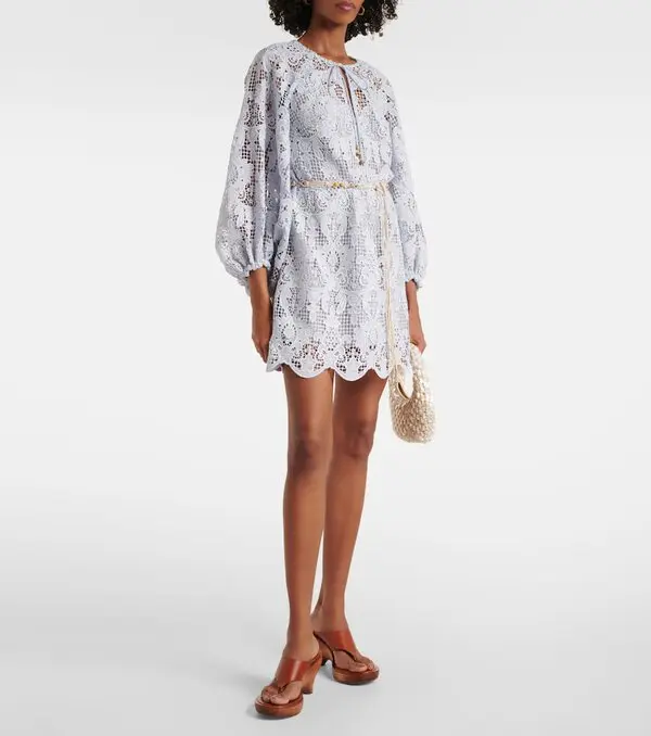 Zimmermann Belted Lace Minidress
