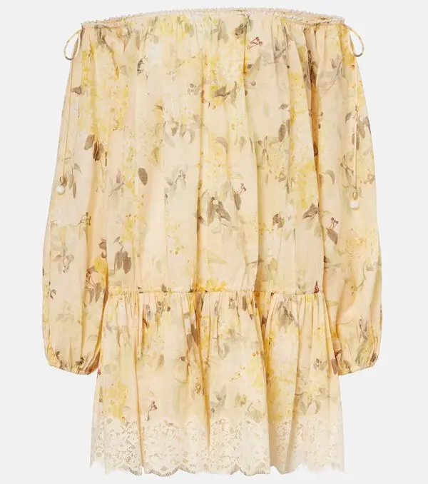 Zimmermann Floral Cotton Minidress