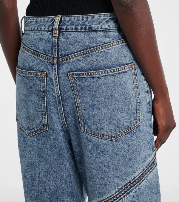 Alaïa Spiral High-rise Wide-leg Jeans