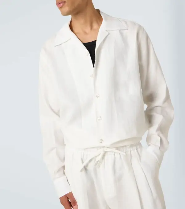 Dolce & Gabbana Linen Canvas Bowling Shirt