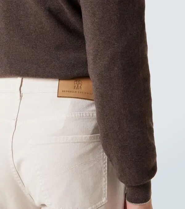Brunello Cucinelli Mid-rise Slim Jeans - Beige