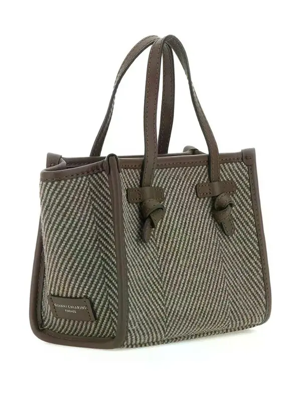 MARCELLA CLUB Leather Tote Bag - Brown