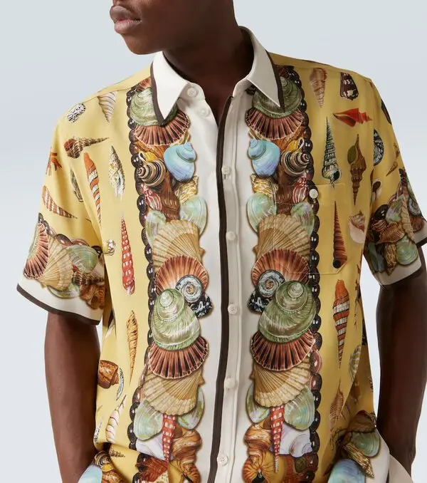 Dolce & Gabbana Printed Silk Crepe Shirt - Multicoloured