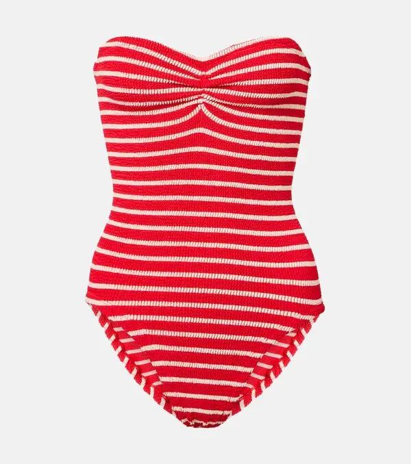 Hunza G Brooke Striped Swimsuit - Red
