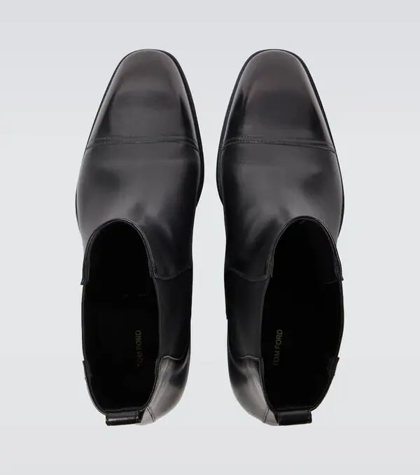 TOM FORD Hainaut Leather Chelsea Boots