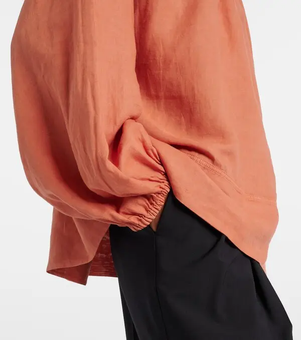 Brunello Cucinelli Monili Linen And Cotton Top